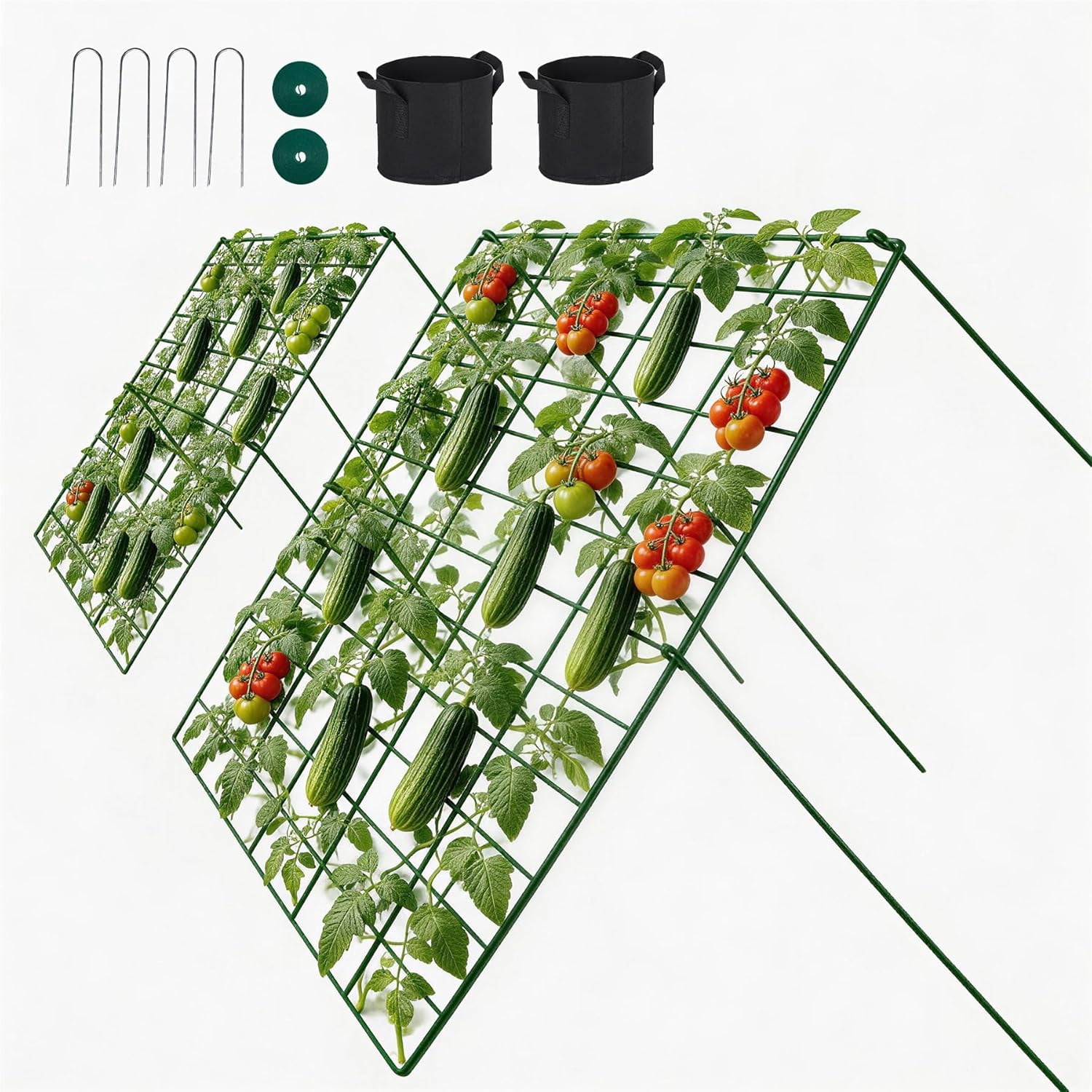 A-Frame Garden Trellis 46" L x 18" W, Foldable Cucumber Trellis - 2 ...