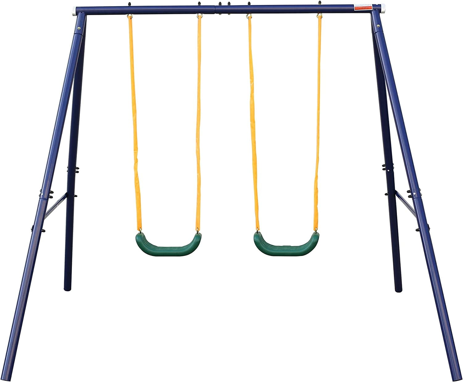 A-Frame Metal Swing Set - Outdoor Backyard Playground for Kids ...