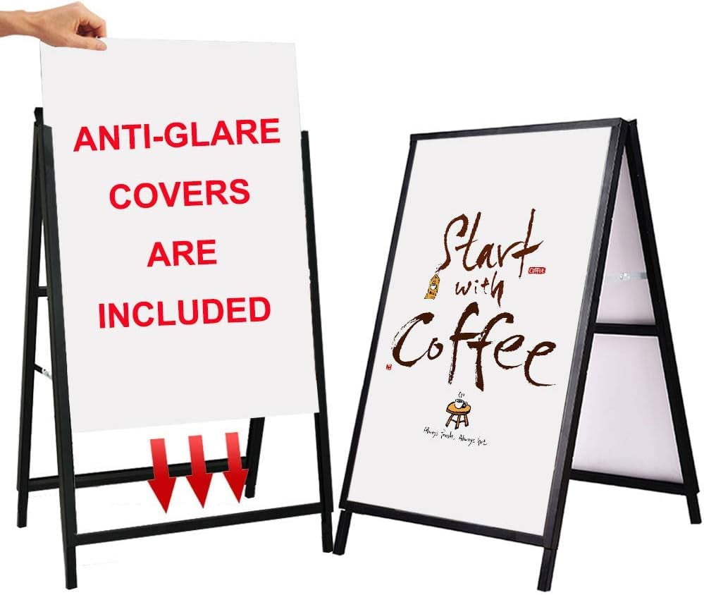 A-Frame Sidewalk Sign 24x36 Inches Sandwich Board Signs Outdoor Heavy ...