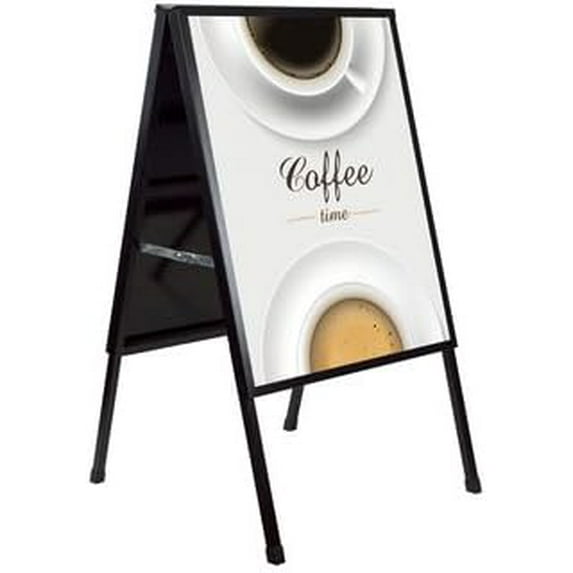 A Frame Sidewalk Sign Holder - Holds (2) 22"W x 28"H Posters - Walmart.com
