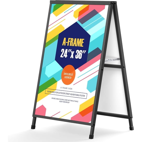 A Frame Signs 24x36 Inch Outdoor, Heavy Duty Sandwich Board Signs ...