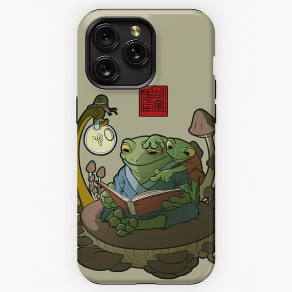 A Frog And His Son Storytime Whimsical Illustration iPhone Case 17 ...
