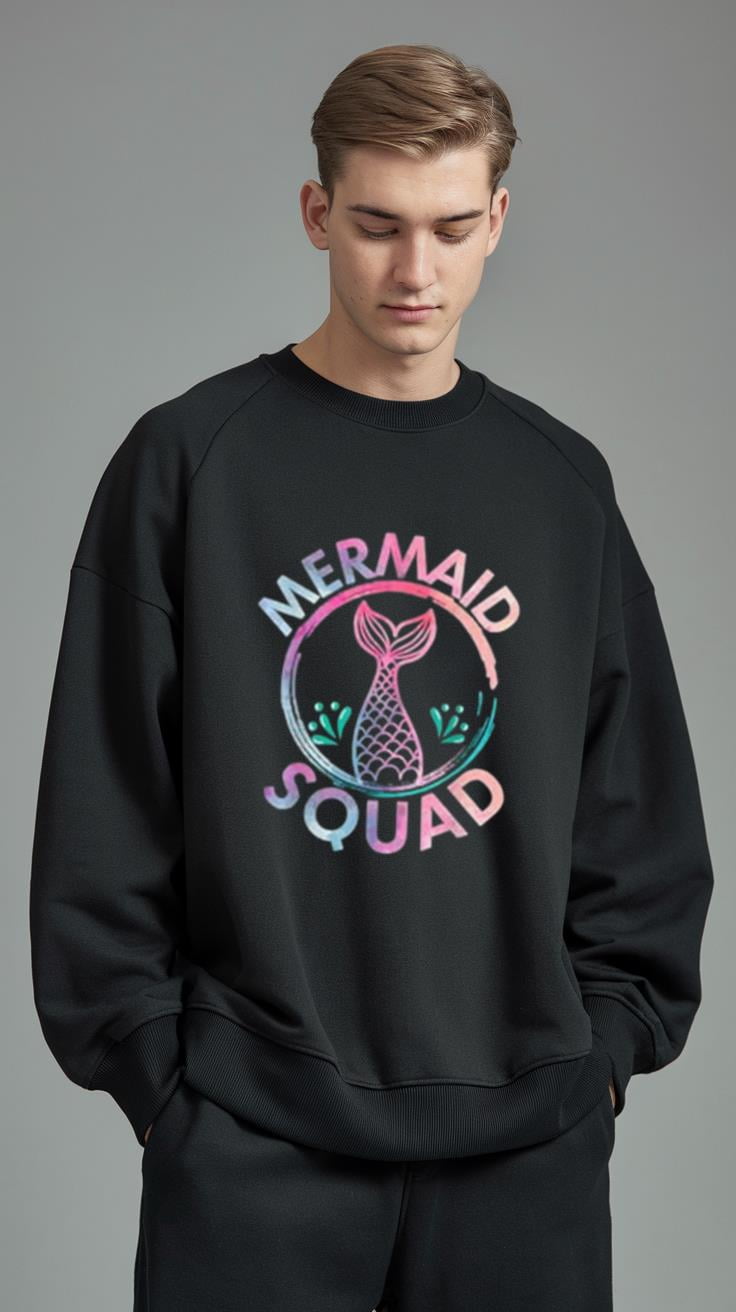 A Fun Mermaid Squad Themed Design For A Group Of Pals A Great Summer ...