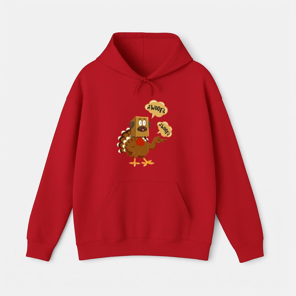 A Funny Fake Woof Turkey Day Humor For A Thanksgiving Dog Graphic ...