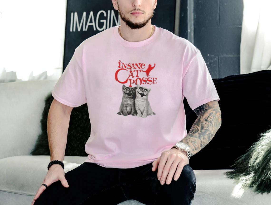 A Funny Heavy Metal Parody With The Insane Cat Posse Art T-Shirt Unisex ...