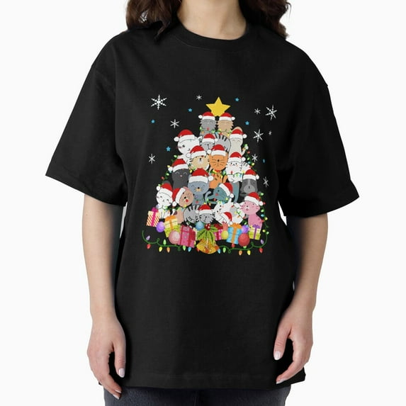 A Funny Holiday Cat Christmas Tree For The Ultimate Cat Lover Unisex T ...