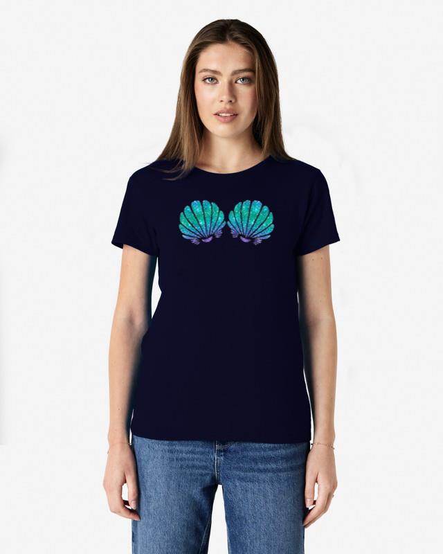 A Funny Mermaid Themed Sea Shell Bra For The Beach Unisex T-Shirt, for ...