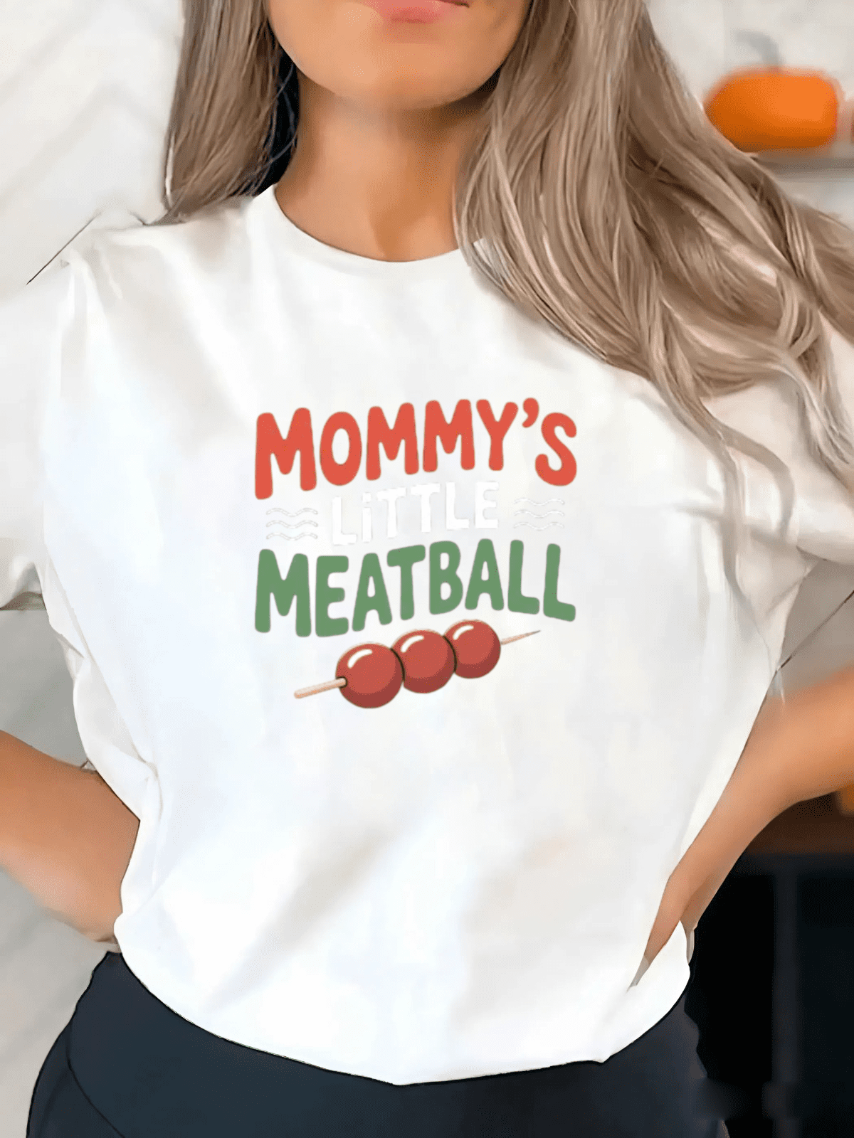 A Funny Mommys Little Meatball Saying Quote Gift Idea Art Unisex T ...