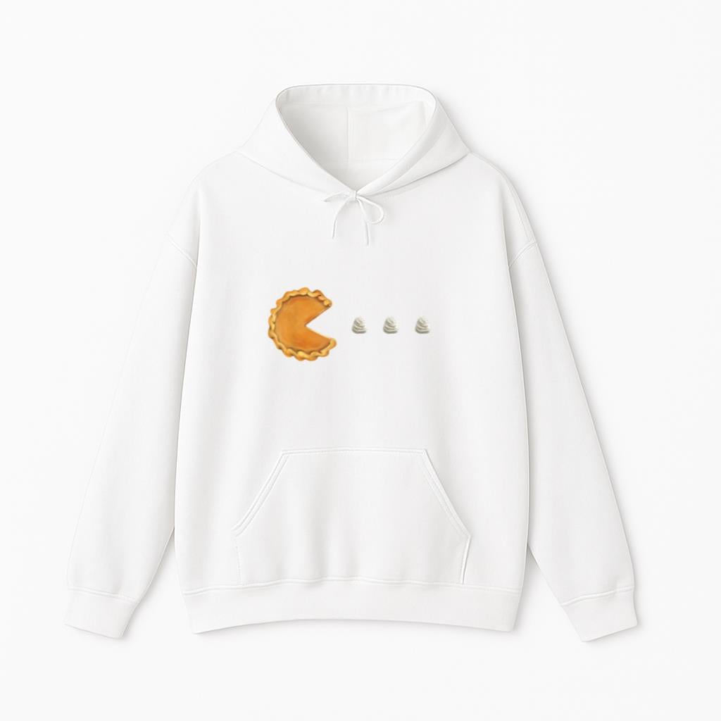 A Funny Retro Game Food Mashup For A Pumpkin Pie Pacman Themed Graphic ...