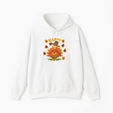 A Funny Turkey Cartoon Design Autumn Happy Thanksgiving Graphic Hoodie ...