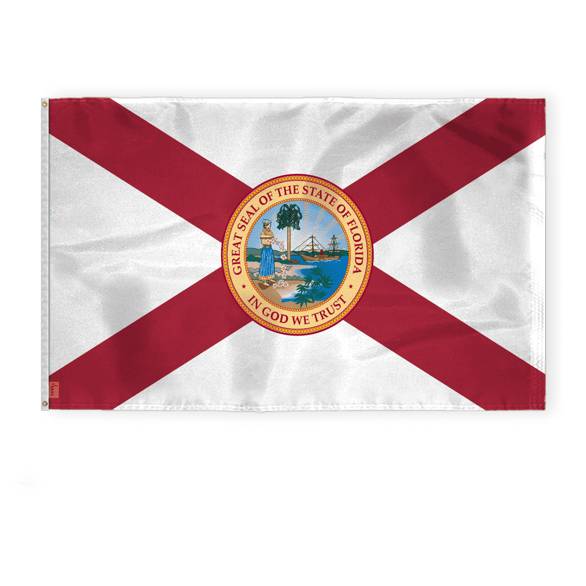 A.G.A.S 2' x 3' 200 Denier Nylon Florida State Outdoor Flag, Double ...