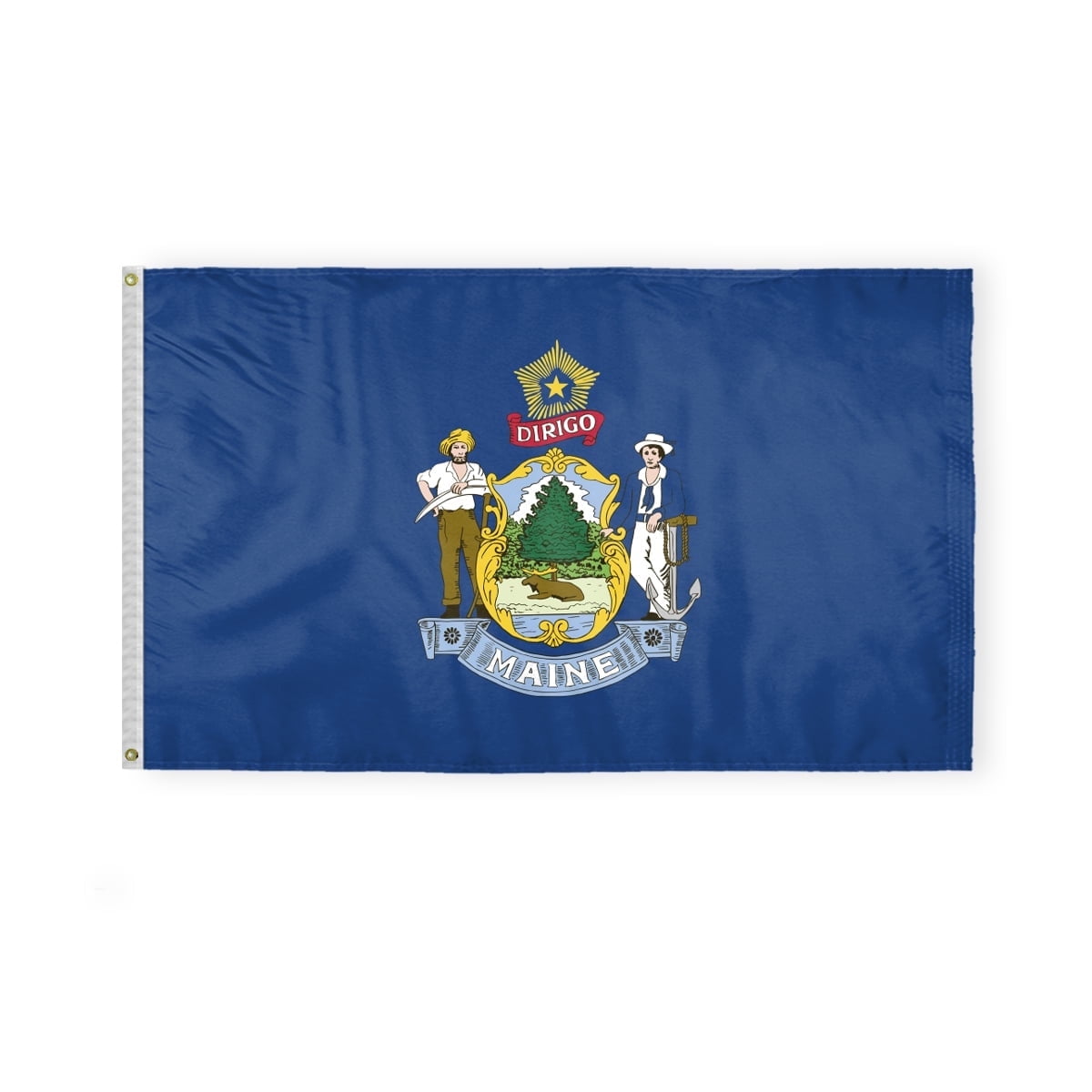 A.G.A.S 3x5 Ft Maine State Outdoor Flag, 200D Nylon, Double Sided ...