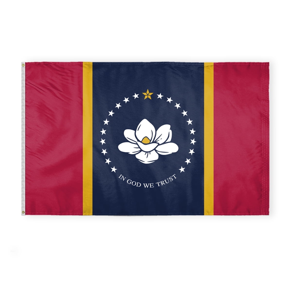A.G.A.S 5' x 8' Mississippi State Flag, 200D Nylon, Double Sided, Brass ...