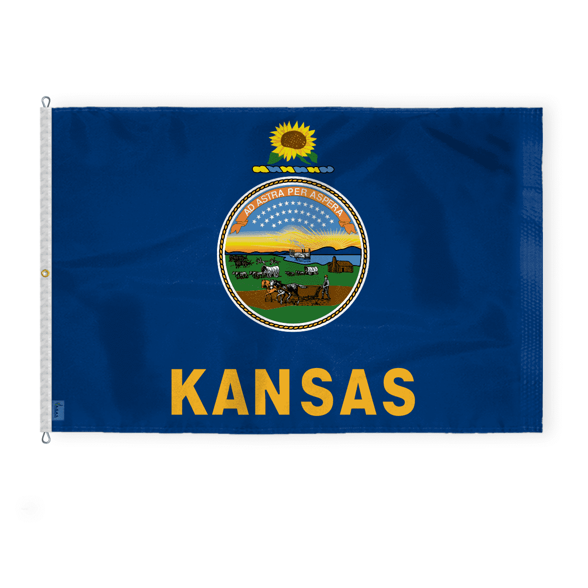 A.G.A.S Kansas State 8' x 12' 200 Denier Nylon Rope Flag, Philadelphia ...