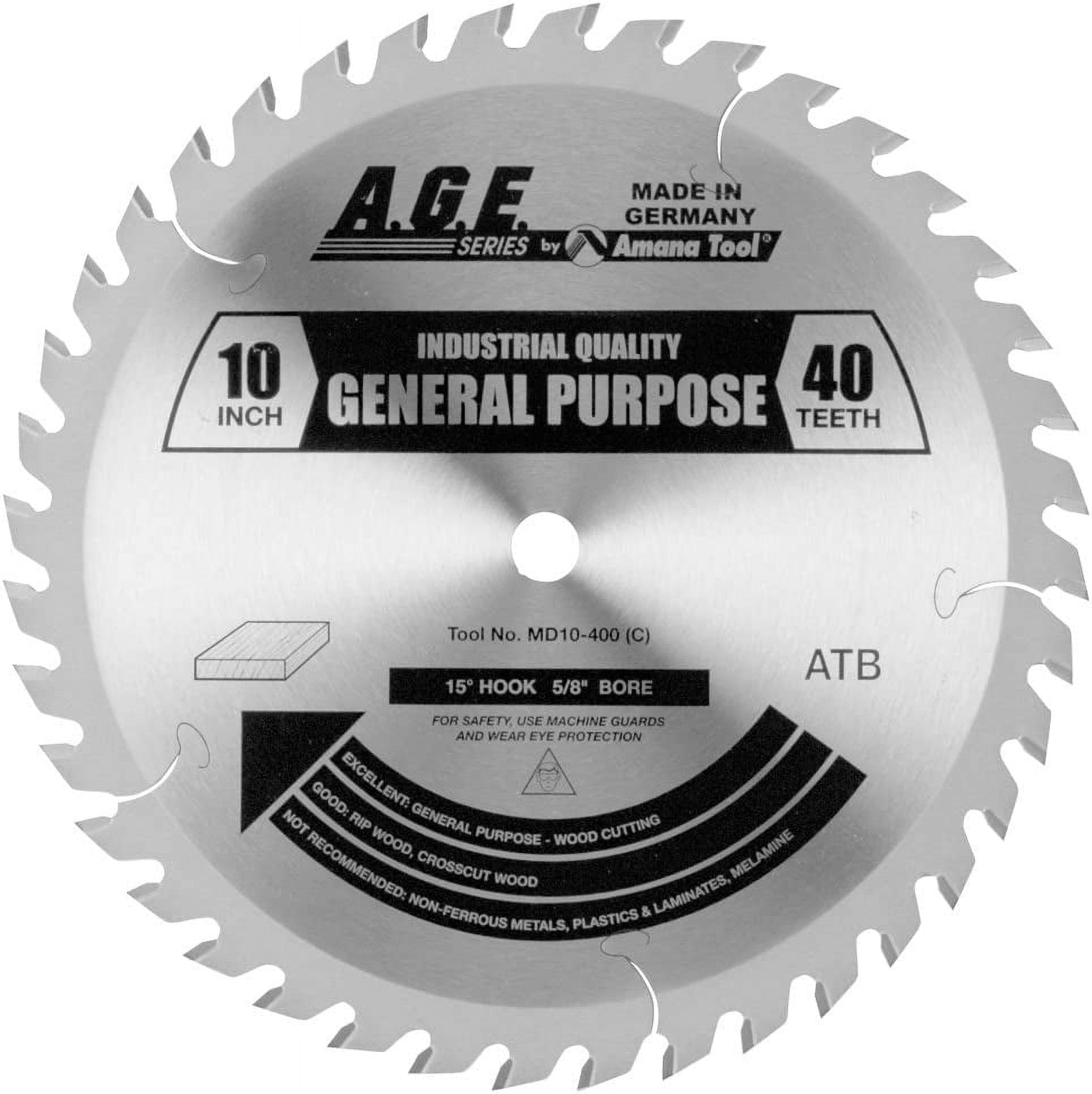 A.G.E. Series - General 10" X 40T Atb 5/8" Bore (MD10-400) - Walmart.com