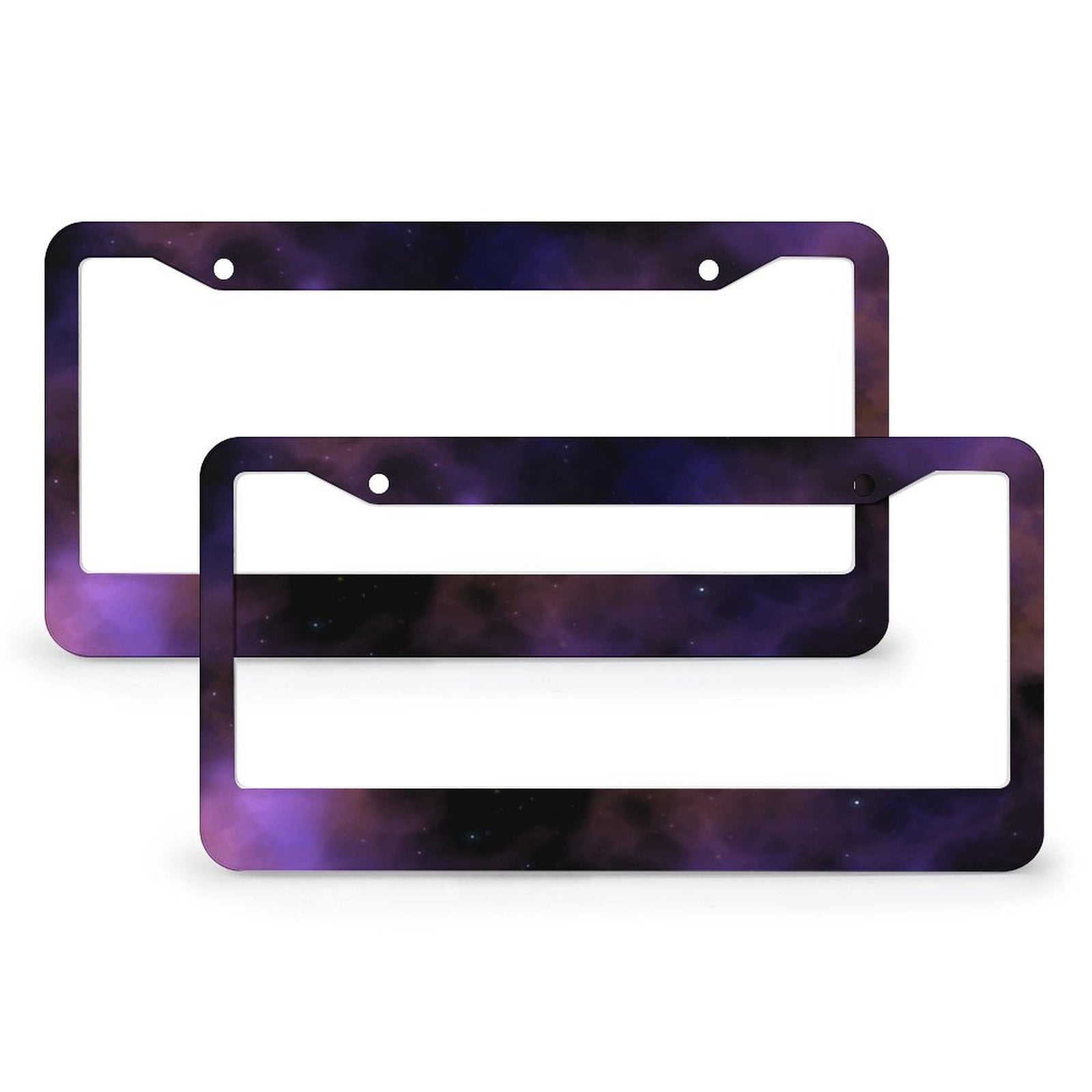 A Galaxy Space Sky With Stars And Nebula License Plate Frame - 2 Pack ...