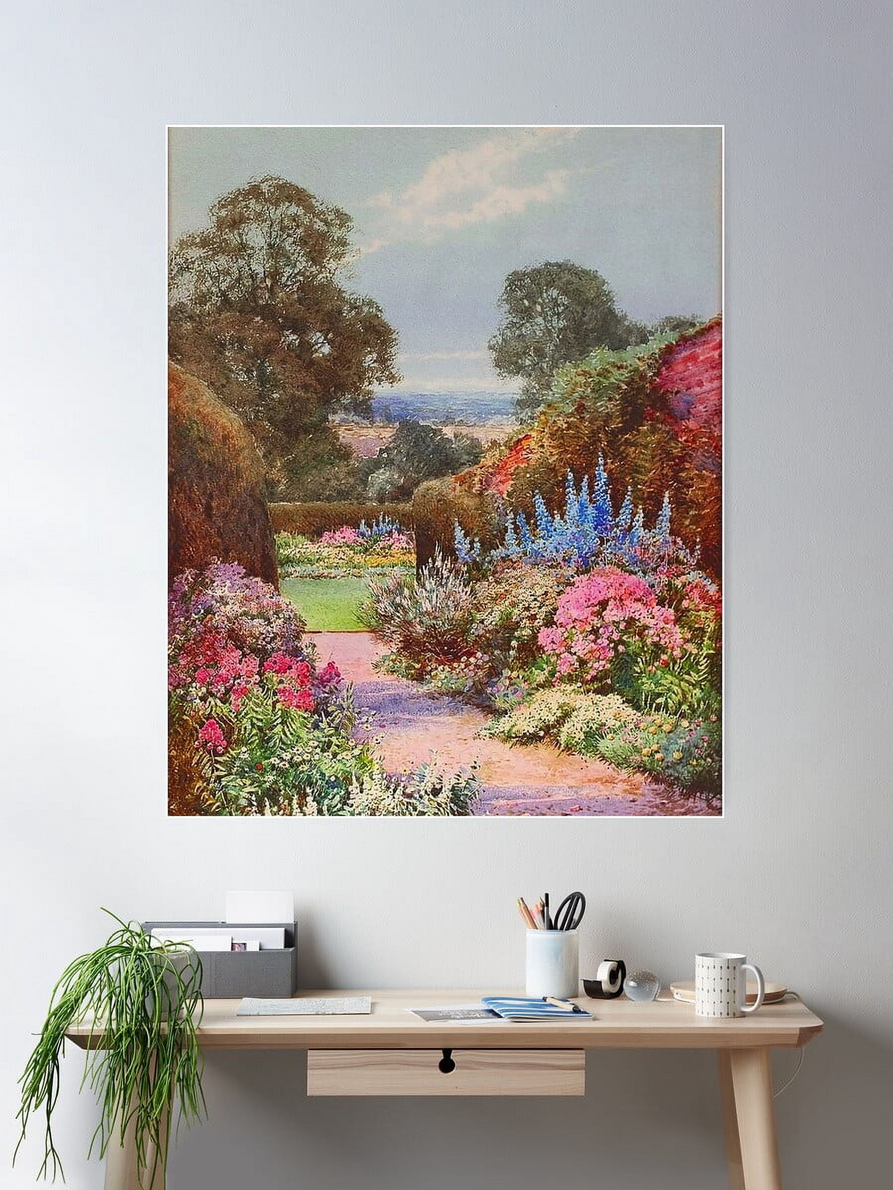A Garden Near Henley-On-Thame Poster Wall Art, Modern Wall Decor For ...