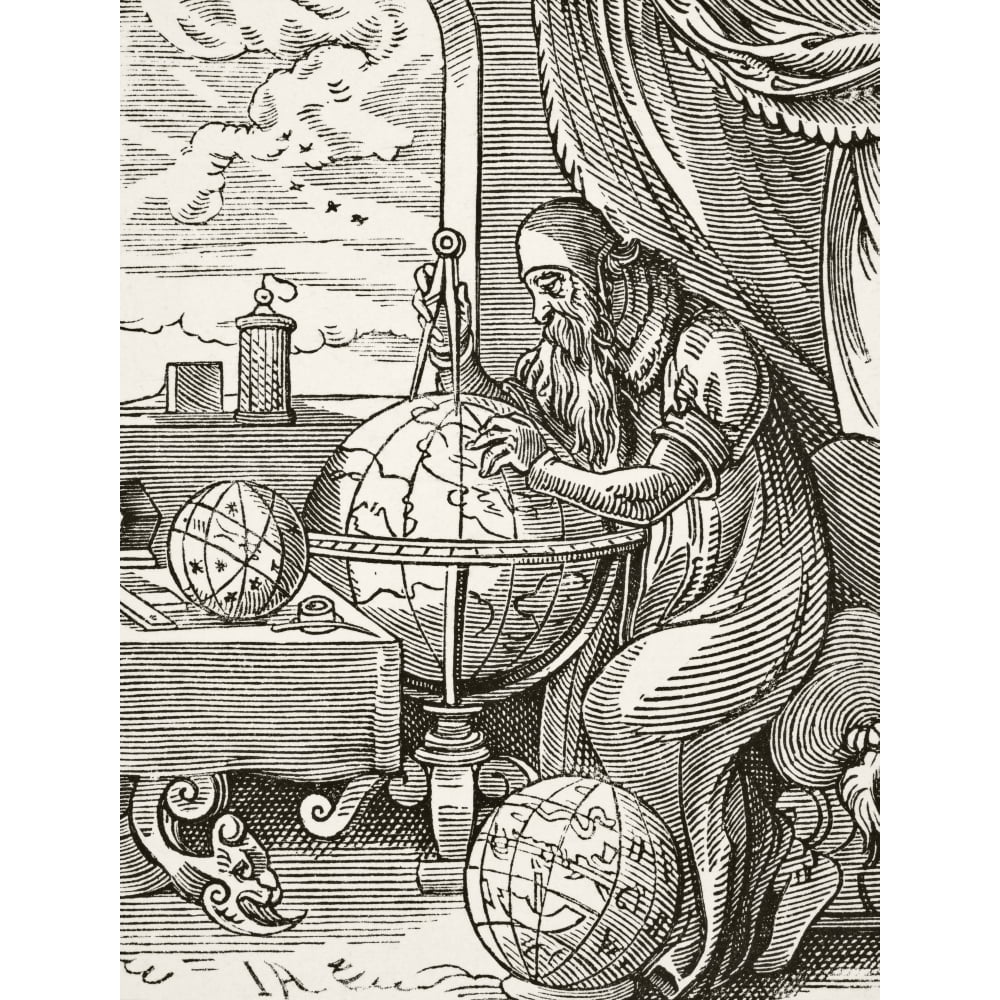 A German Astronomer And Cosmographist After A 16Th Century Wood ...
