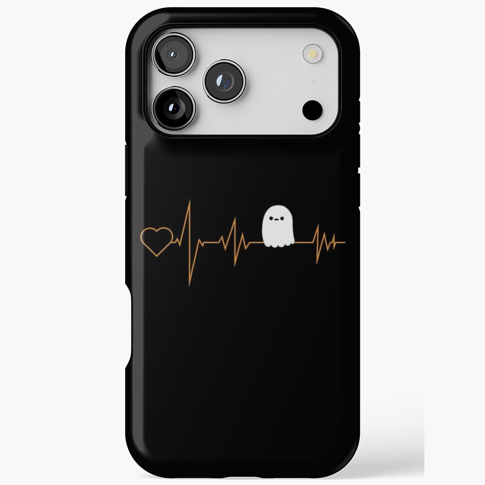 A Ghost Heartbeat Halloween with a Creepy EKG Line Case for iPhone 11 ...