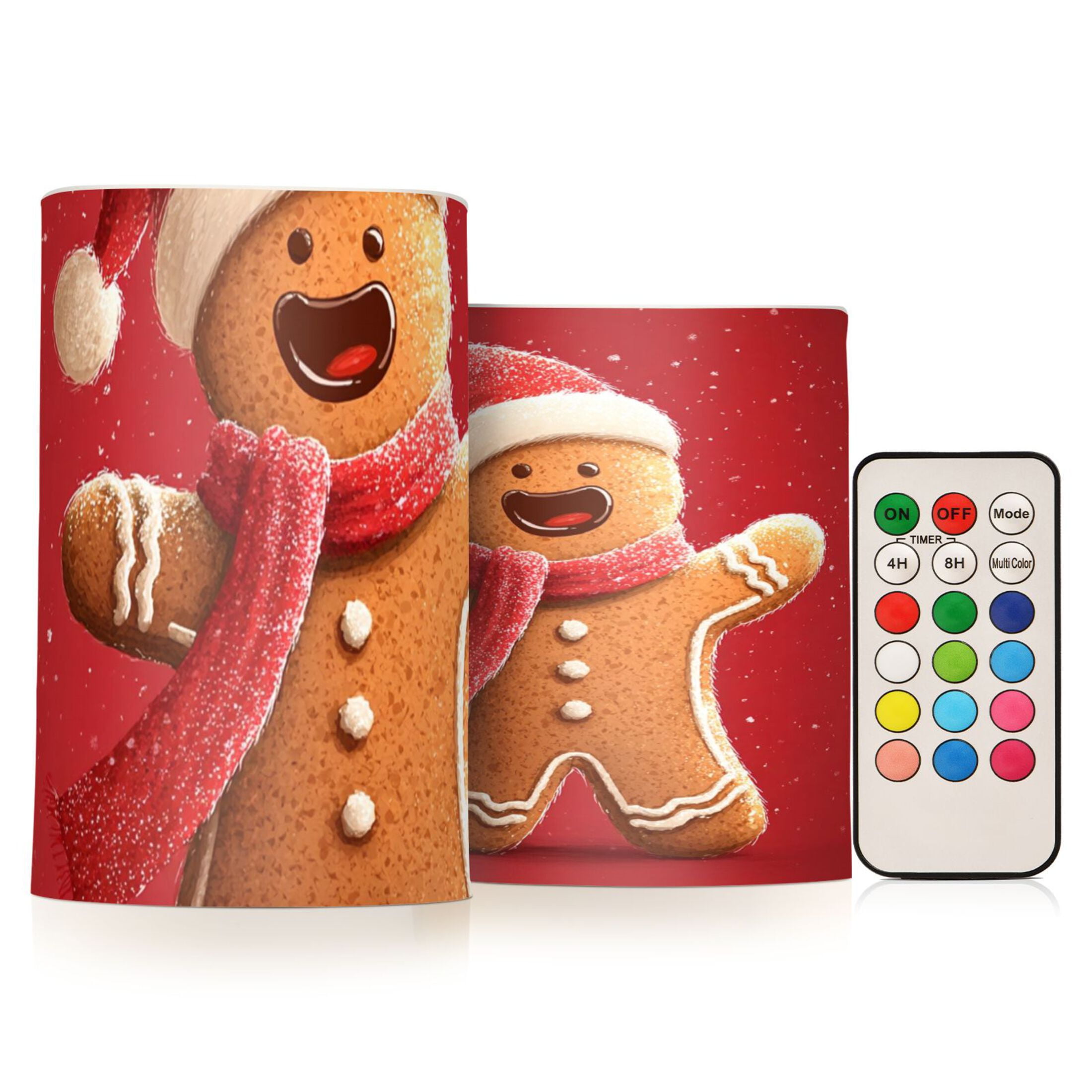 A Giant Gingerbread Man Flickering Flameless Candles Battery Operated ...