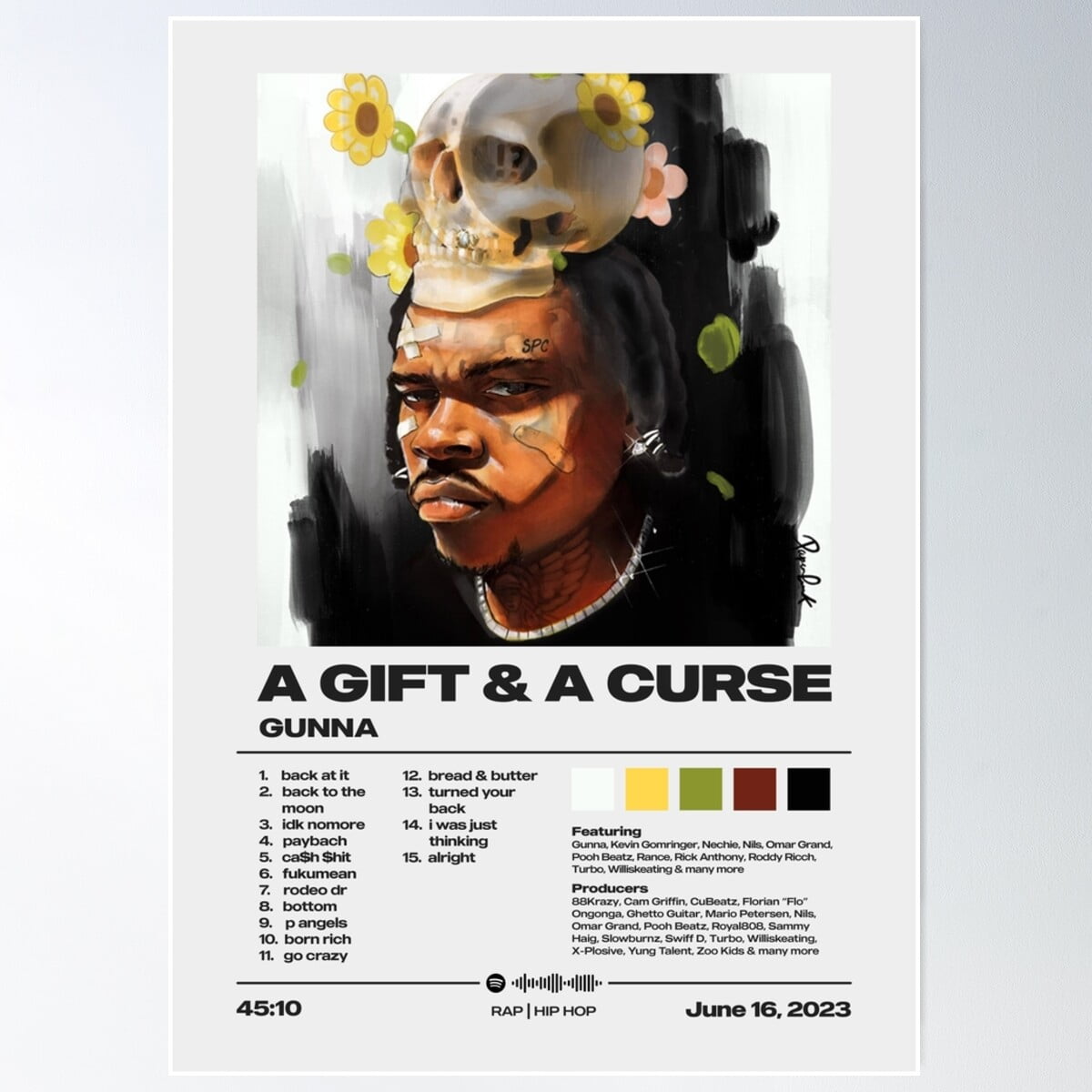 A Gift & A Curse Album Poster Poster Wall Art, Modern Wall Decor For ...
