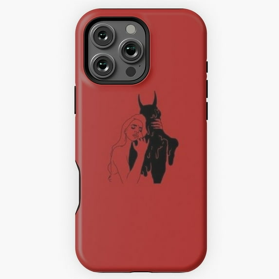 A Girl Hugging a Demon Fantasy Art iPhone Case 11 12 13 14 15 16 17 Pro ...