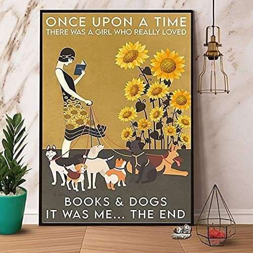 A Girl Who Really Loved Dogs & Cats It was Me Portrait Iron Poster Wall ...