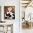 A Girl with Her Chickens Wall Art Farmhouse DecorRoom Chickens Cute ...