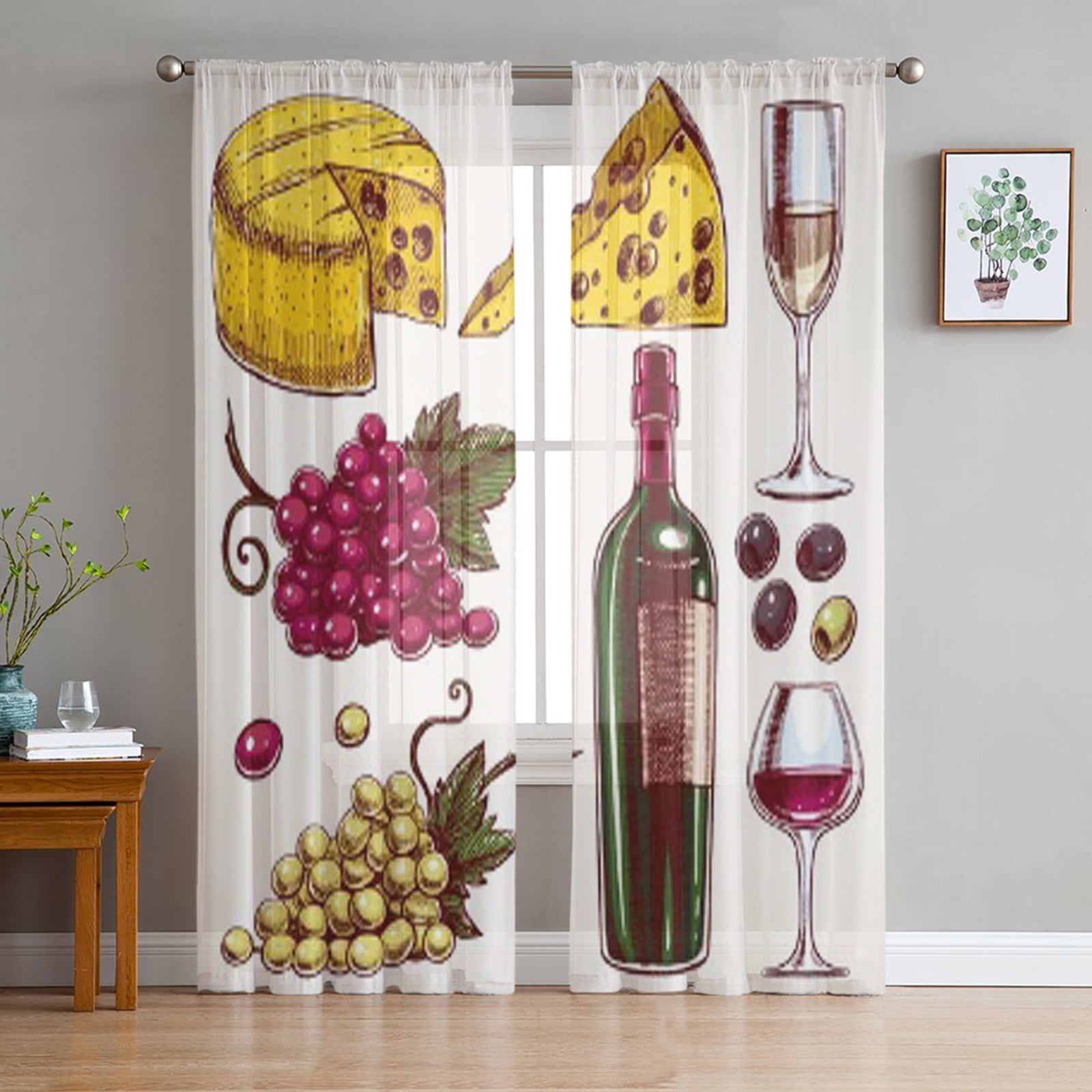 A Glass Of Beer Emblem Sheer Curtains for Living Room Transparent Tulle ...