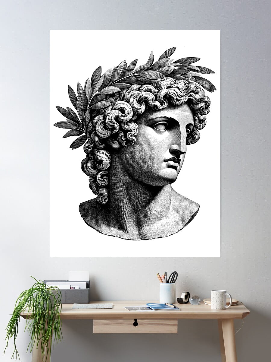 A Glimpse Into Mythology Hermes Portrait Revealed Poster Wall Art ...