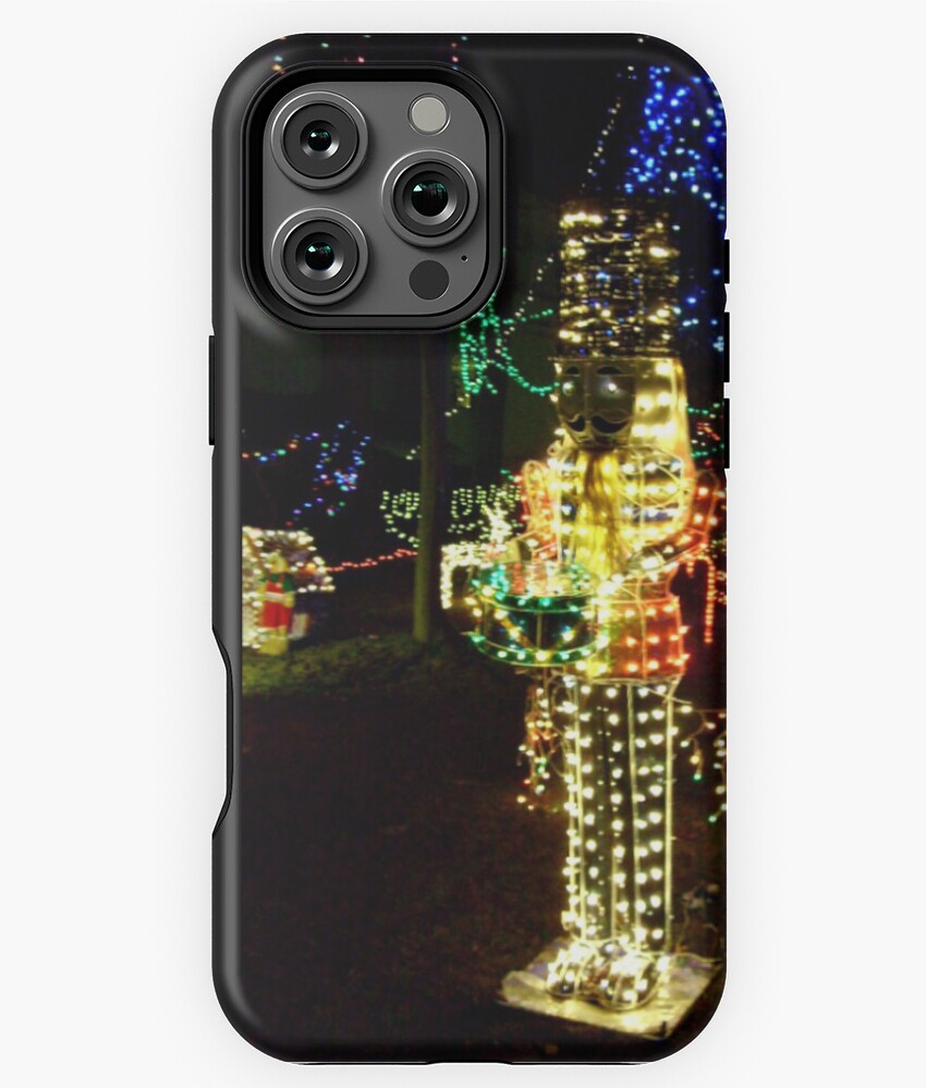 A Glowing Nutcracker in The Yard Art Phone Case for iPhone 16 15 14 13 ...