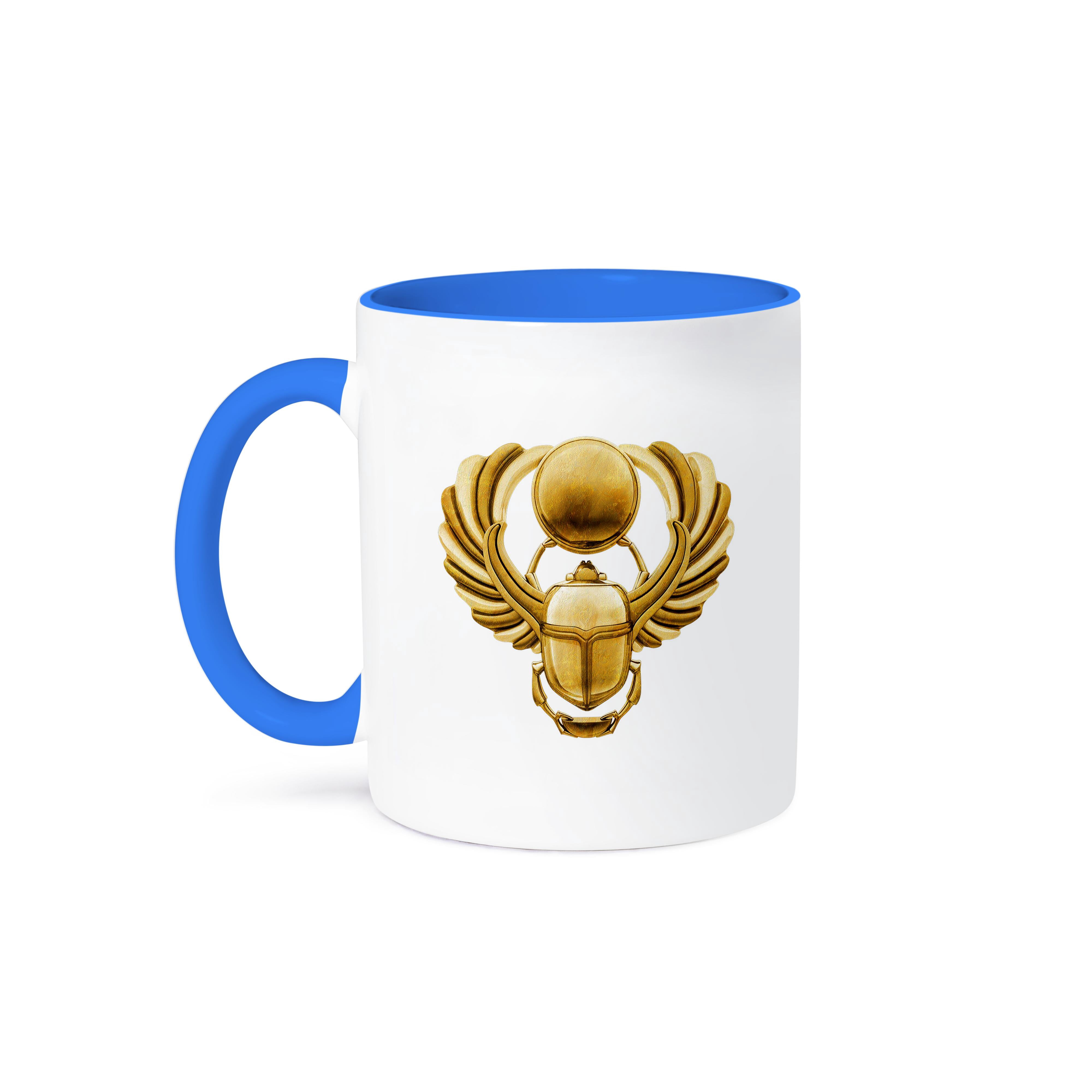 A Gold Egyptian Scarab Beetle Heiroglyph, A Ancient Good Luck Symbol ...