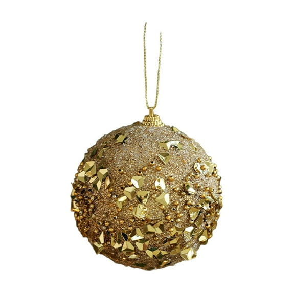 A Gold Foam Christmas Ball Ornament Design A With Glitter Finish ...