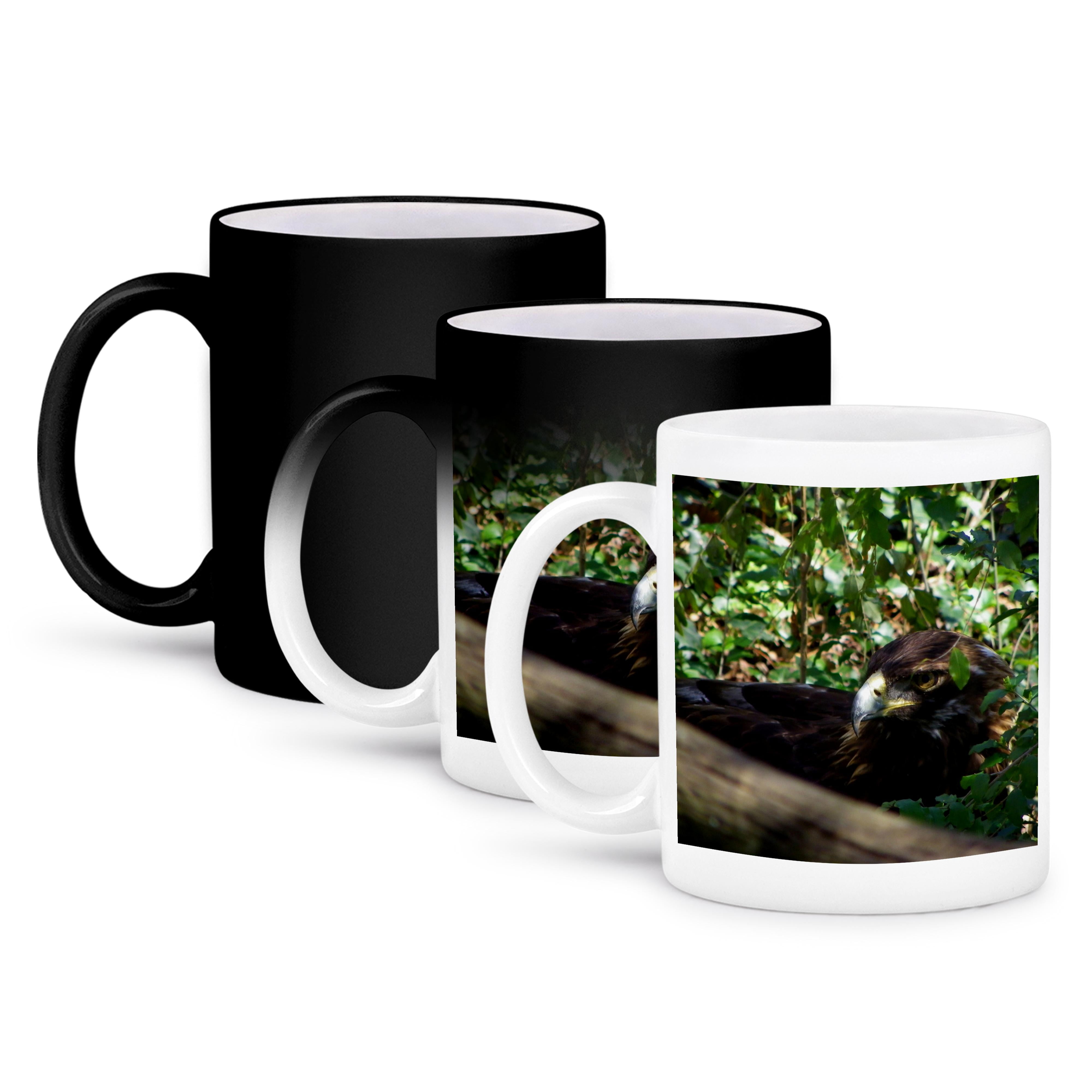 A Golden Eagle Hiding In The Bush, 11oz Magic Transforming Mug ...