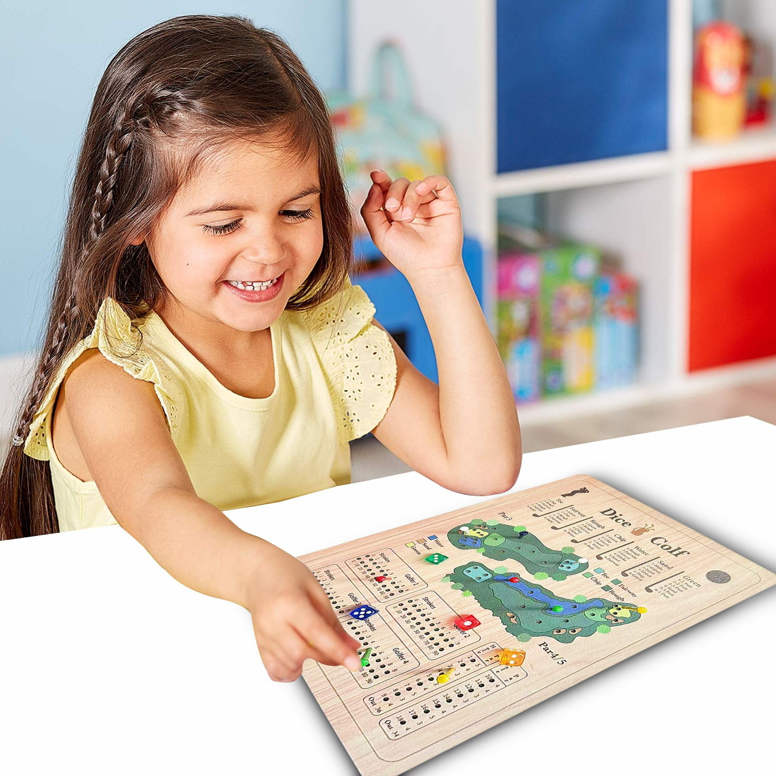 A Golf Dice Board Game Wood Tabletop Golf Board Game Fun Challenging ...