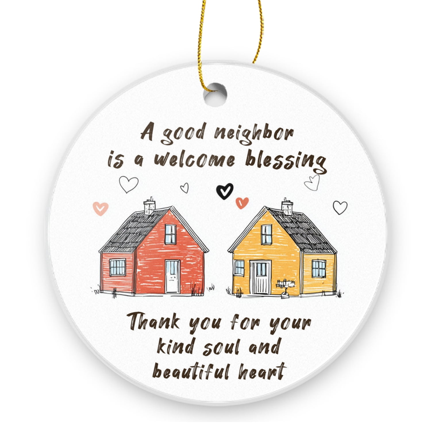 A Good Neighbor Is A Welcome Blessing - Christmas Ornament Xmas ...