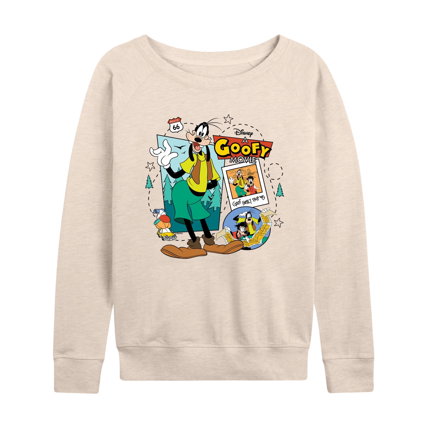 A Goofy Movie - Family Trip Collage - Women's French Terry Long Sleeve ...