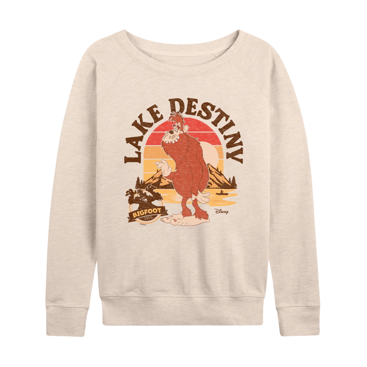 A Goofy Movie - Lake Destiny Bigfoot - Women's French Terry Long Sleeve Pullover - Walmart.com