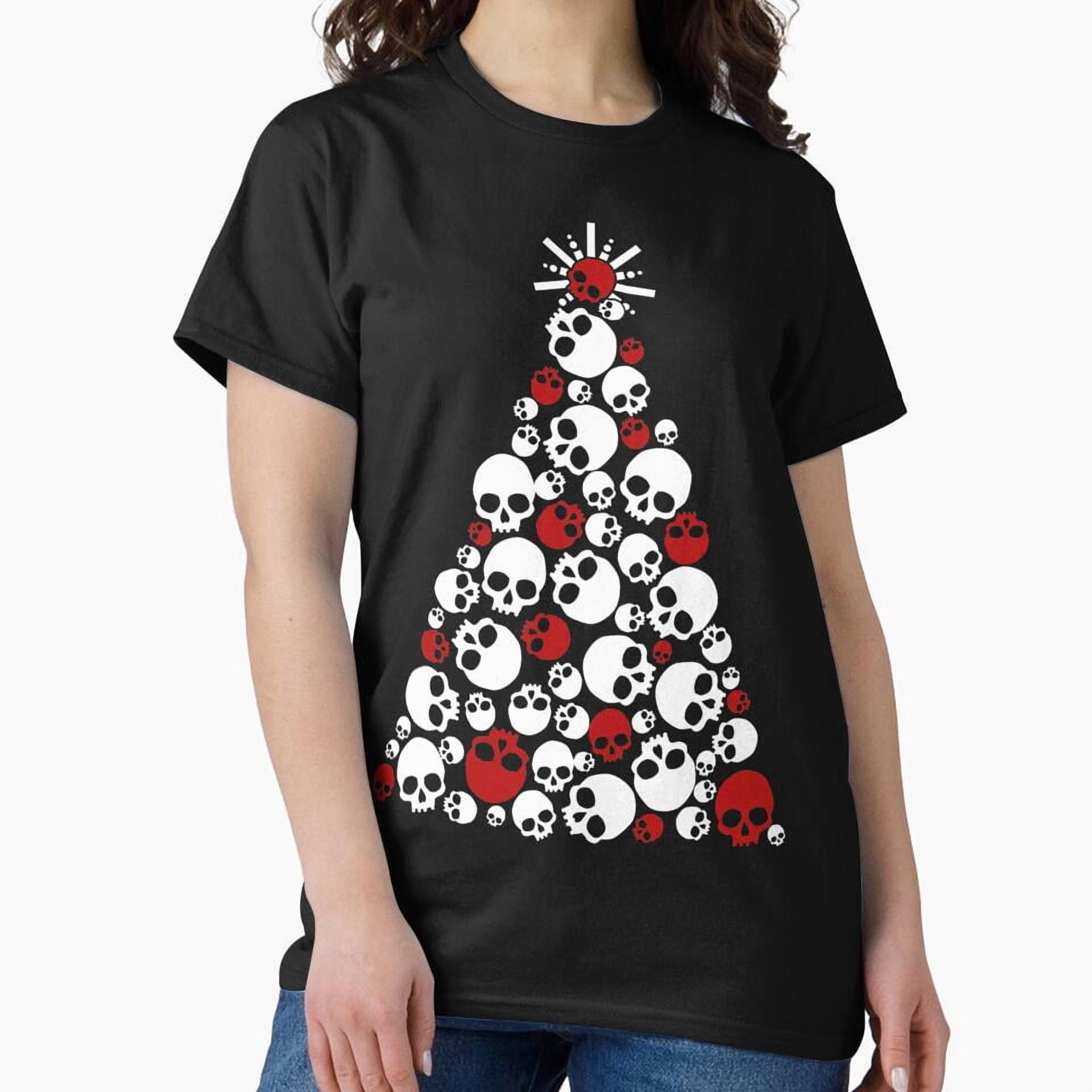 A Gothic Skeleton Head Holiday Tree A Funny Christmas Macabre Design ...