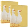 A Goup Of Cute White Ducks Round Ring Binder 3 Rings 1.5" Capacity File ...