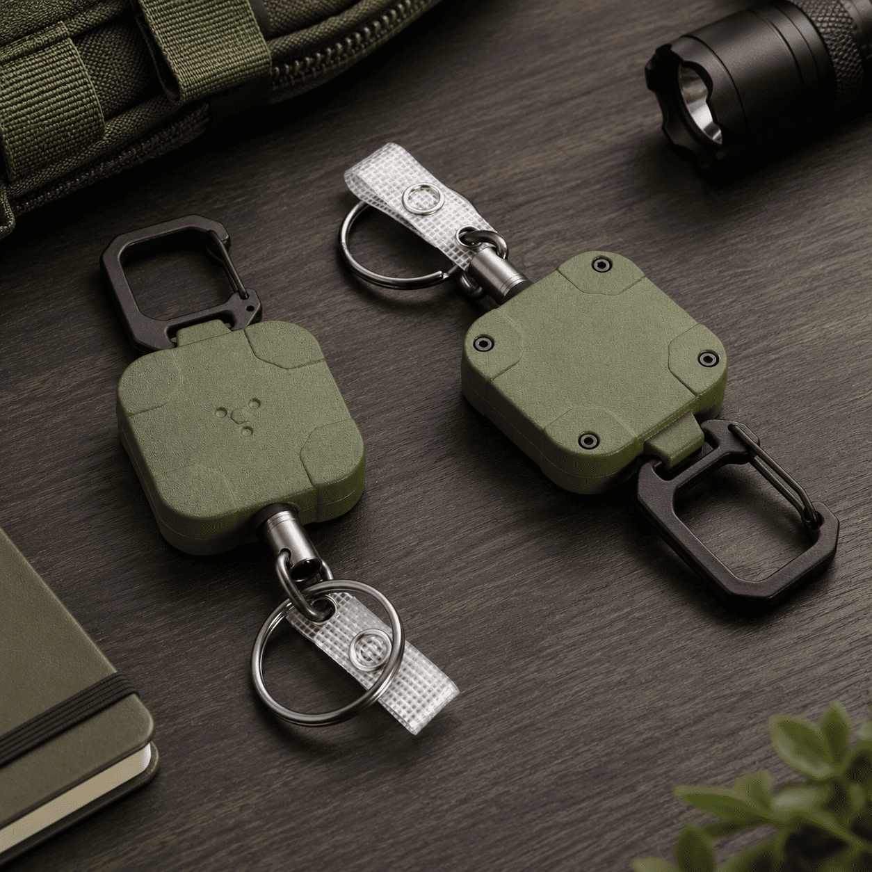 A Green-1 Metal Heavy Duty Retractable Badge Reel Keychain 1 Pack ...