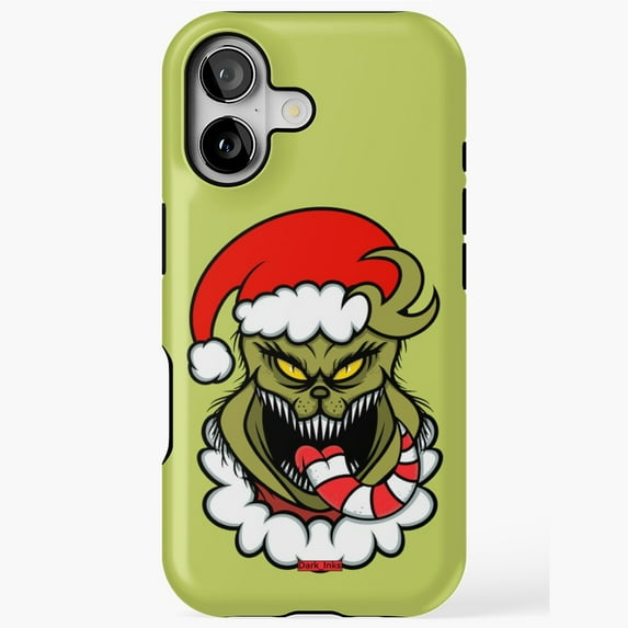 A Green Mean Christmas Grandpa Protective Case for iPhone 11 12 13 14 ...