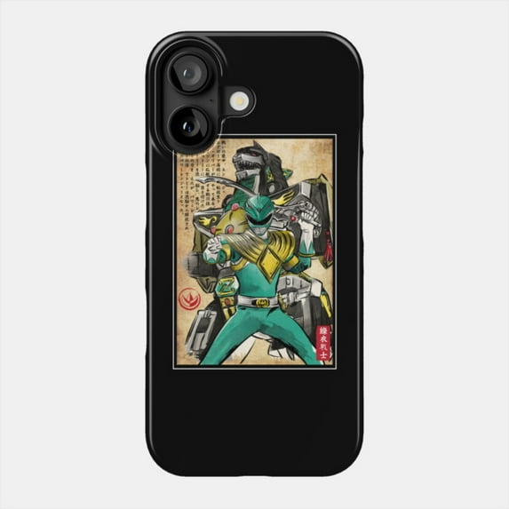 A "Green Ranger Woodblock" with a Mighty Morphin Power Rangers and Case ...
