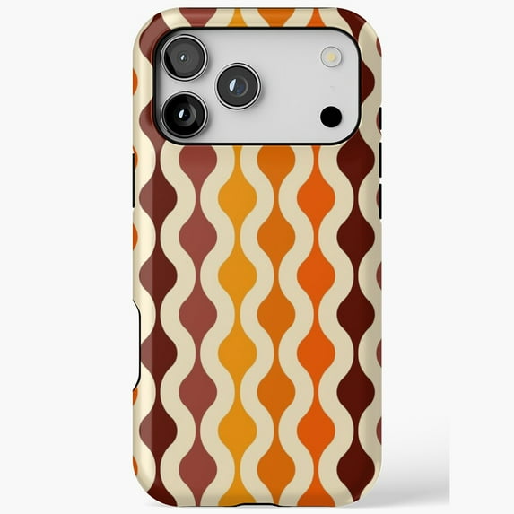 A Groovy 70s Pattern Fall Colors Themed Graphic iPhone 11 through 17 ...