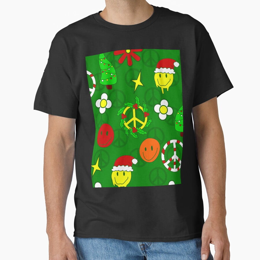 A Groovy Holiday With A Peace Sign And A Happy Face Vibe Unisex T-Shirt ...