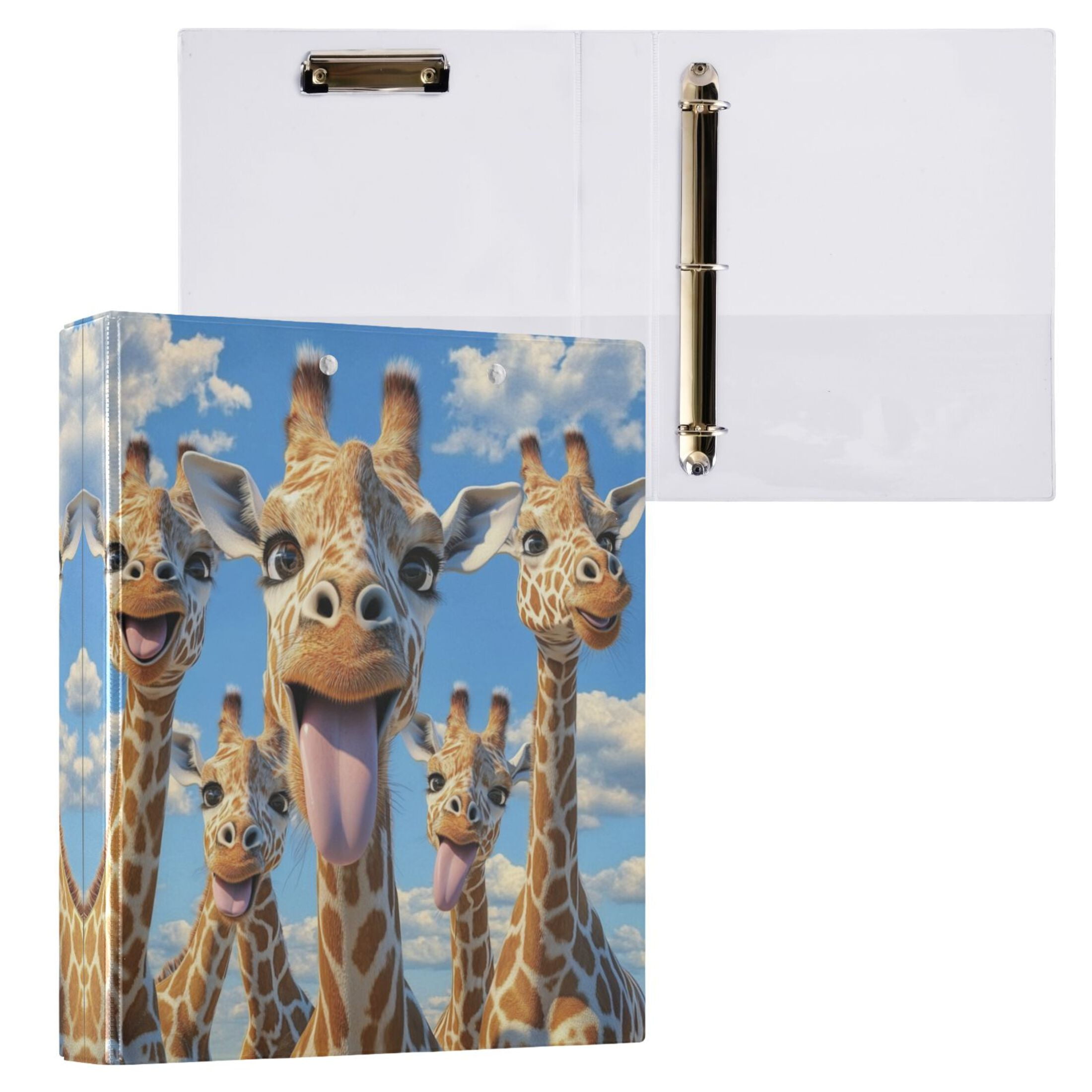 A Group Of Giraffes 3 Ring Hardcover Binders 1.5in Round Rings for ...