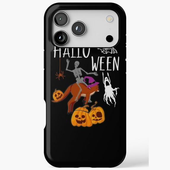 A Halloween Skeleton Riding a Kangaroo Funny Creepy Case for iPhone 11 ...