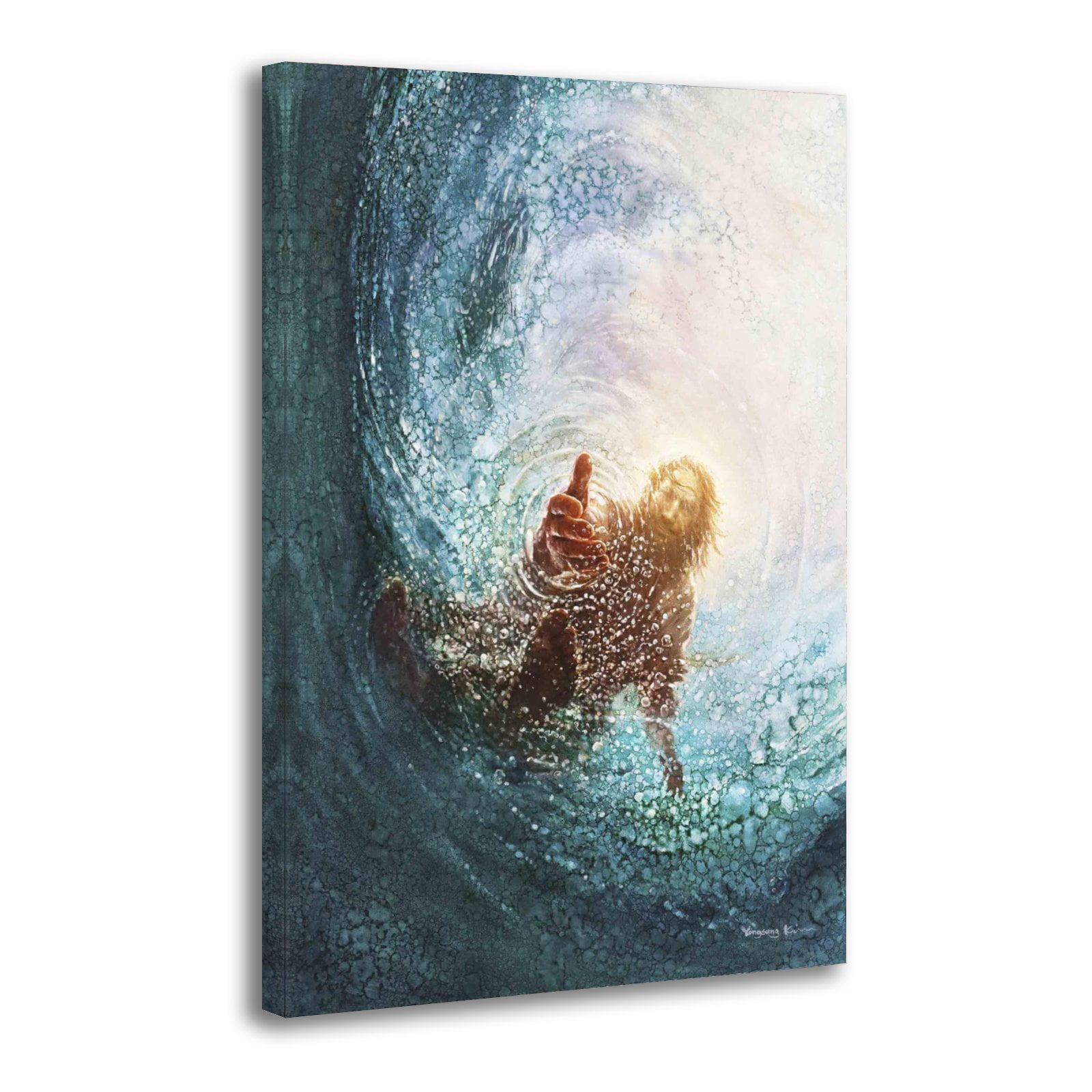 A Hand of Hope in The Darkness Jesus Christ Canvas Art Poster and Wall ...