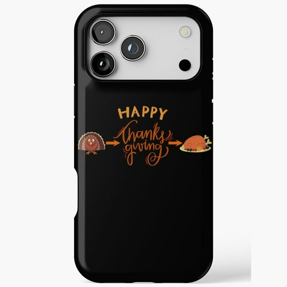 A Happy Thanksgiving Logo Design with a Turkey Fun Case for iPhone 11 ...