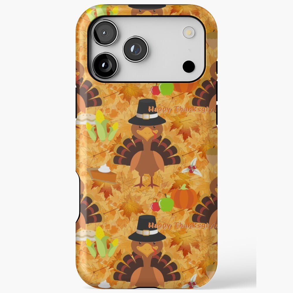 A Happy Thanksgiving Turkey with a Pilgrim Hat Fun Case for iPhone 11 ...